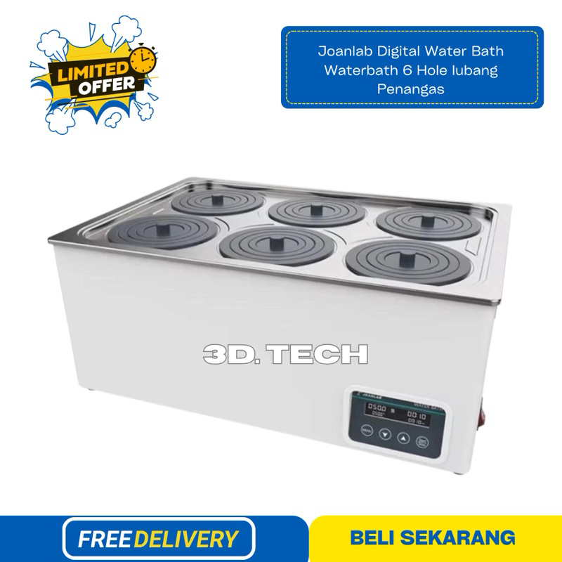 Jual Joanlab Digital Water Bath Waterbath 6 Hole lubang Penangas ...