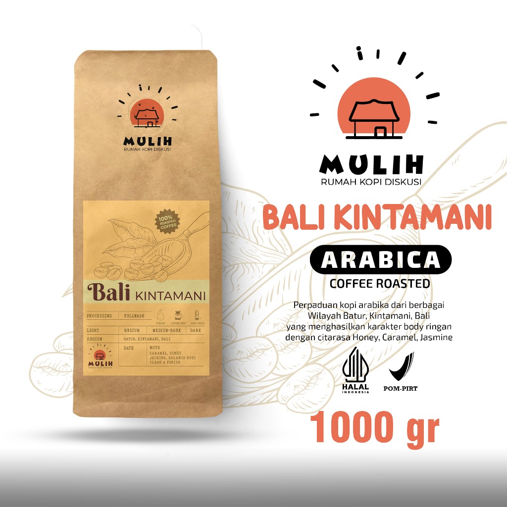 Jual Kopi Arabika Bali Kintamani Arabica Coffee Bean Biji Kopi Bubuk ...
