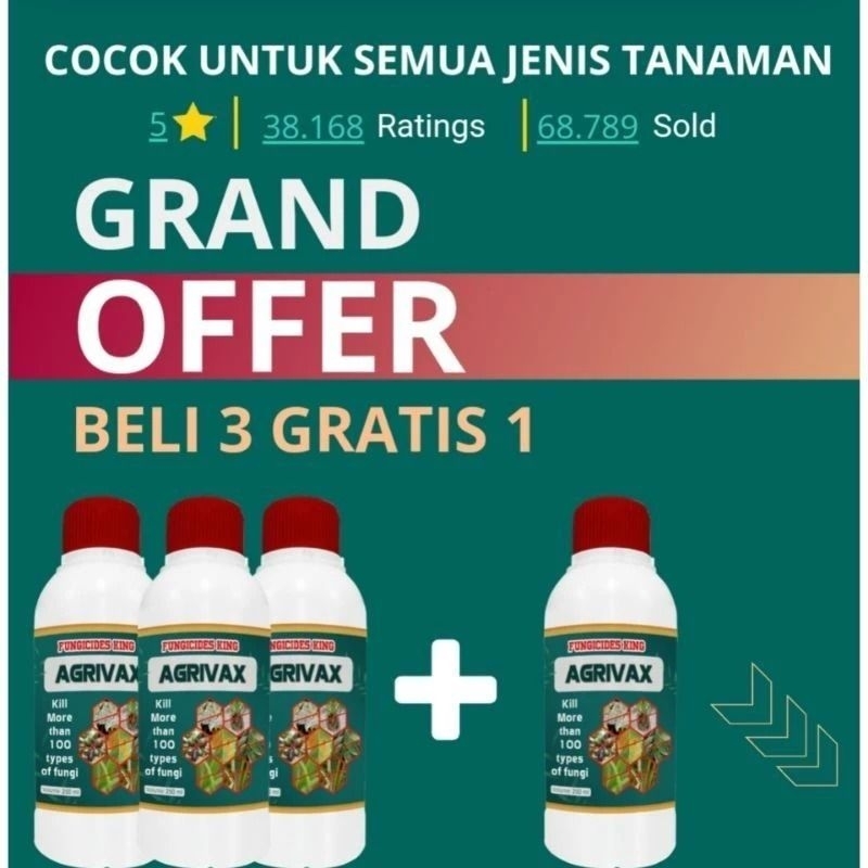 Jual Agrivax Fungicides King - Pembasmi Jamur dan Hama isi 250ml dan ...