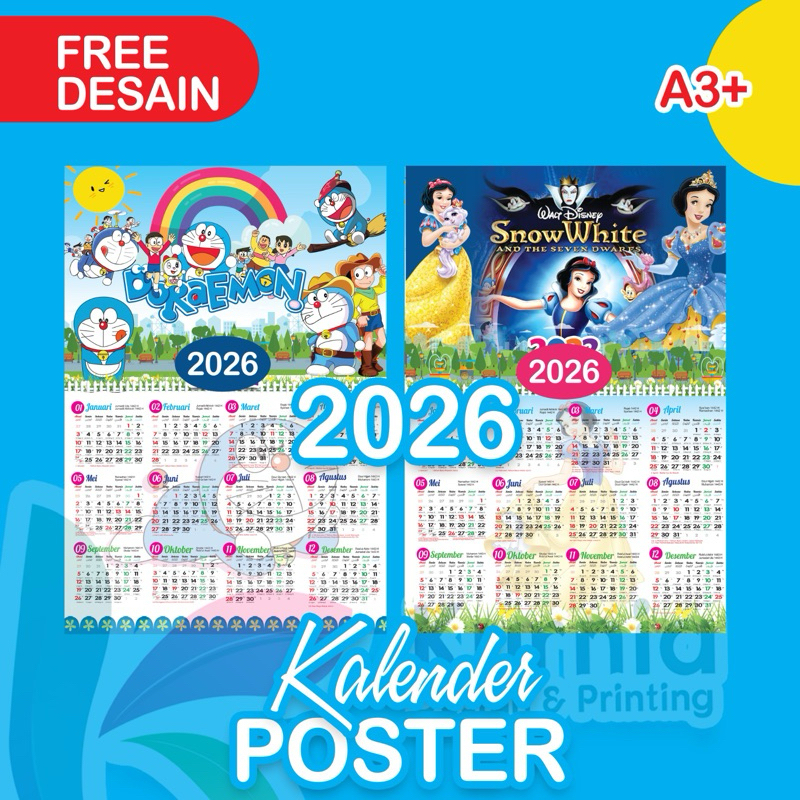 Jual KALENDER 2026/KALENDER POSTER/KALENDER DINDING /KALENDER CUSTOM ...