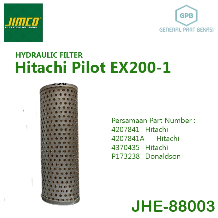 Jual Hydraulic Filter Hidrolik Pilot Hitachi EX200-1 4207841 Jimco JHE ...