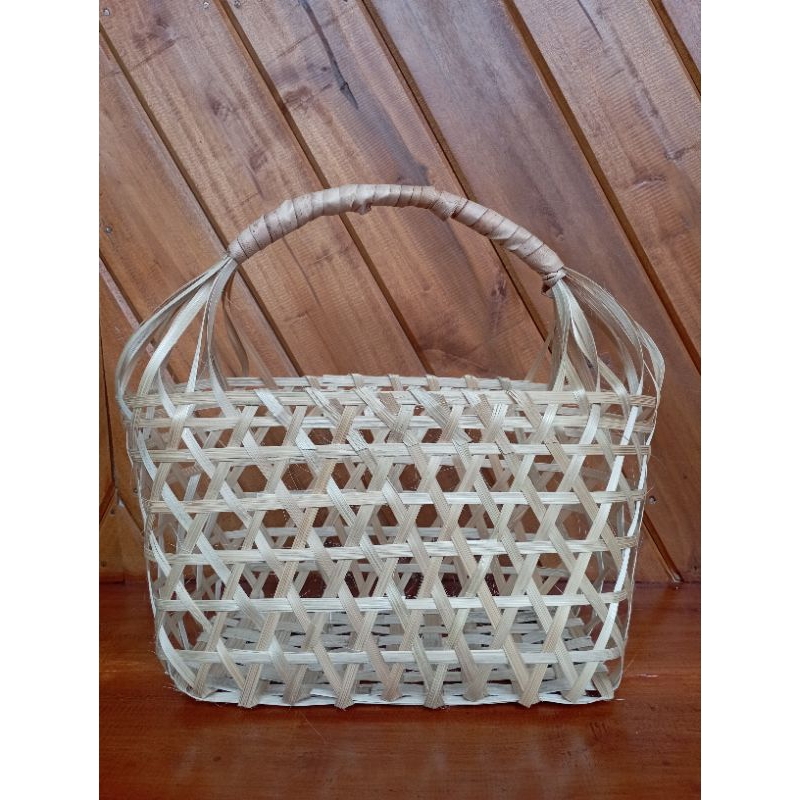 Jual Tas Keranjang Anyaman bambu jumbo/ tas parcel anyaman bambu ...