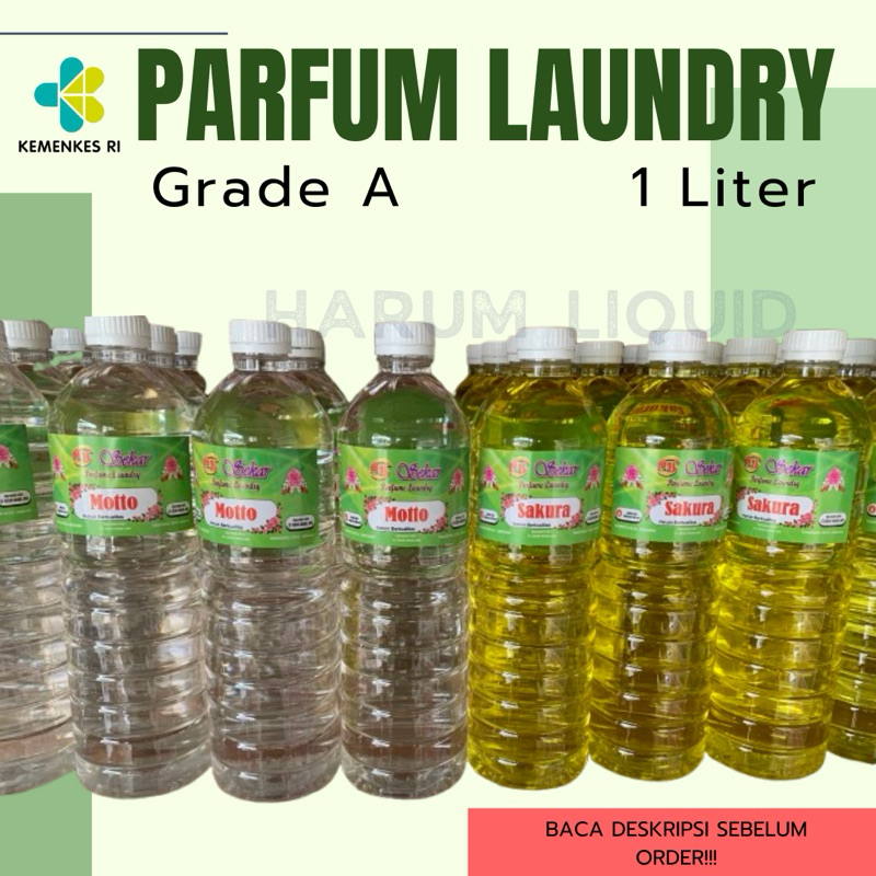 Jual GRADE A Parfum Pewangi Pakaian Netto 1 Liter / Parfum Laundry ...