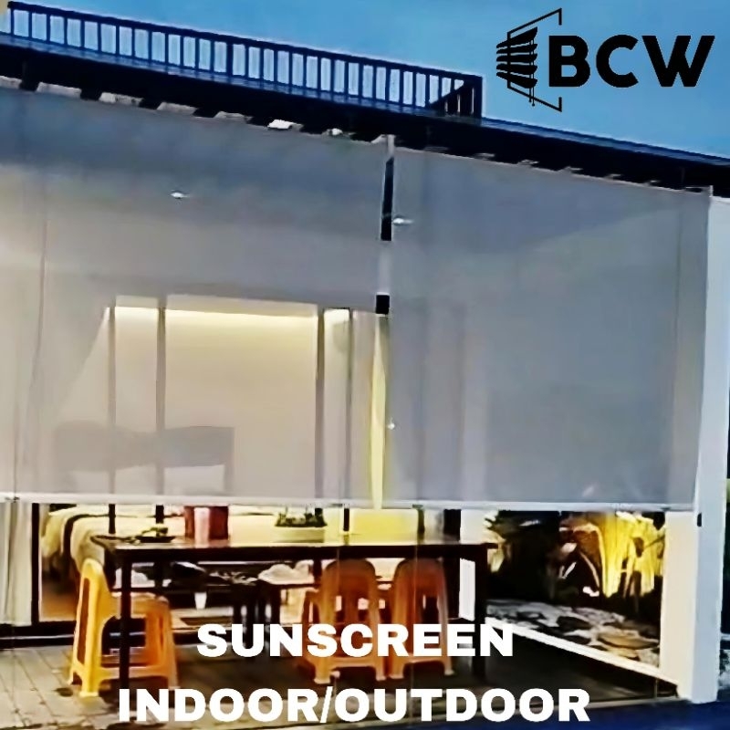Jual SUNSCREEN Roller blind outdoor penghalang panas dan hujan | Shopee ...