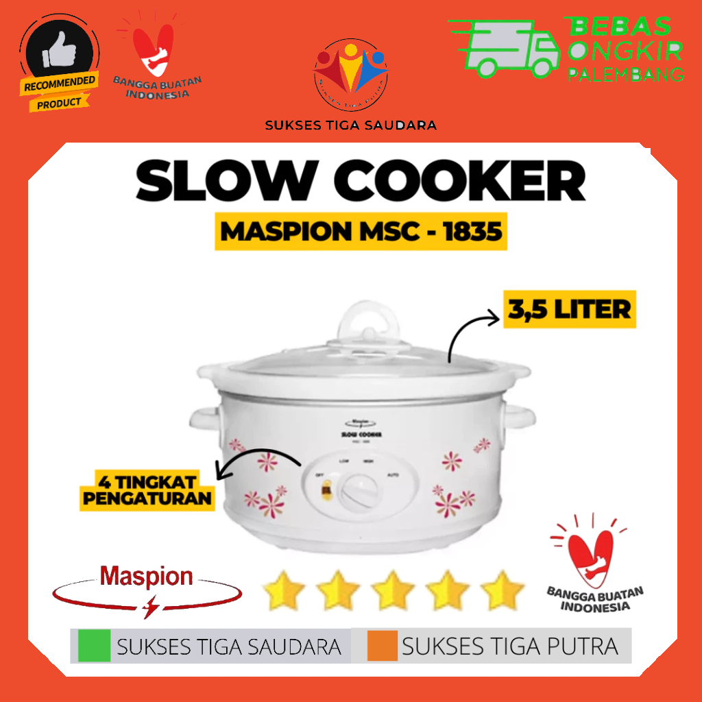 Jual SLOW COOKER MASPION MSC-1835 (3.5 LITER) / PEMASAK PELAN / MAKANAN ...
