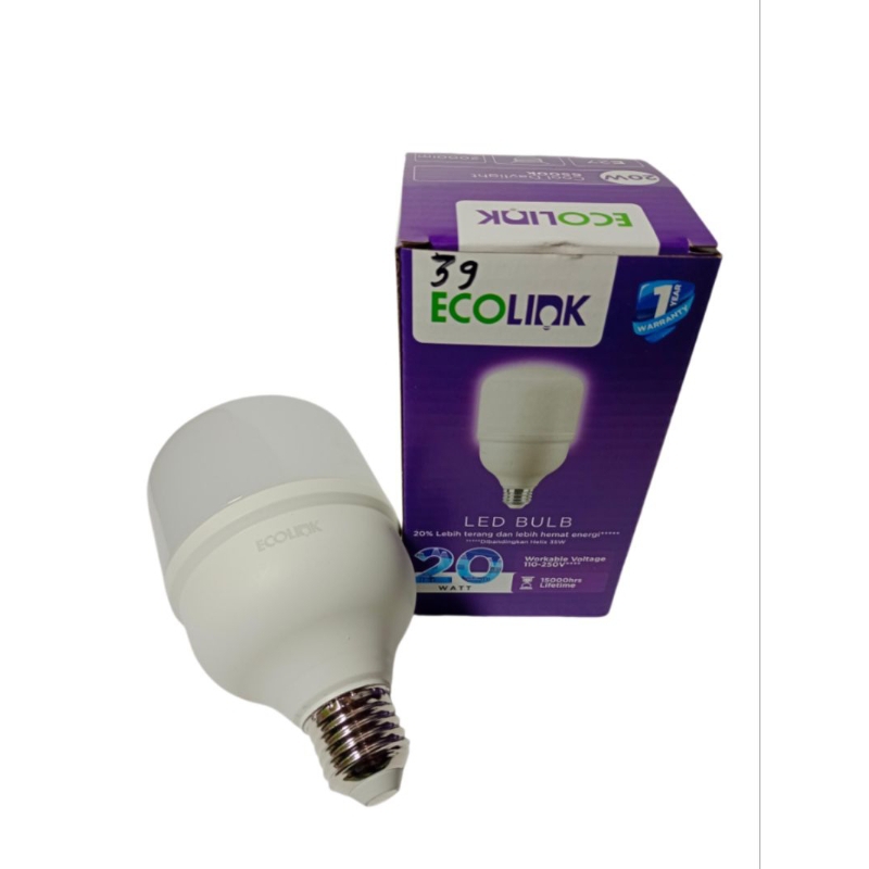 Jual ECOLINK BOHLAM LAMPU LED BULB CAPSULE 20W 28W 38W PUTIH ORIGINAL | Shopee Indonesia