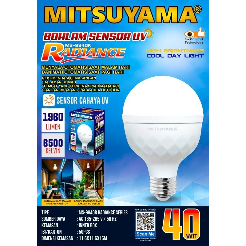 Jual lampu Led sensor cahaya menyala ketika gelap 9w, 12w, 15w, 30w ...