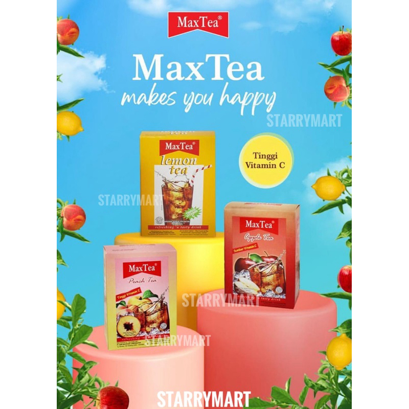 Jual Max tea Lemon tea | Peach tea | Apple tea Vitamin C | Shopee Indonesia