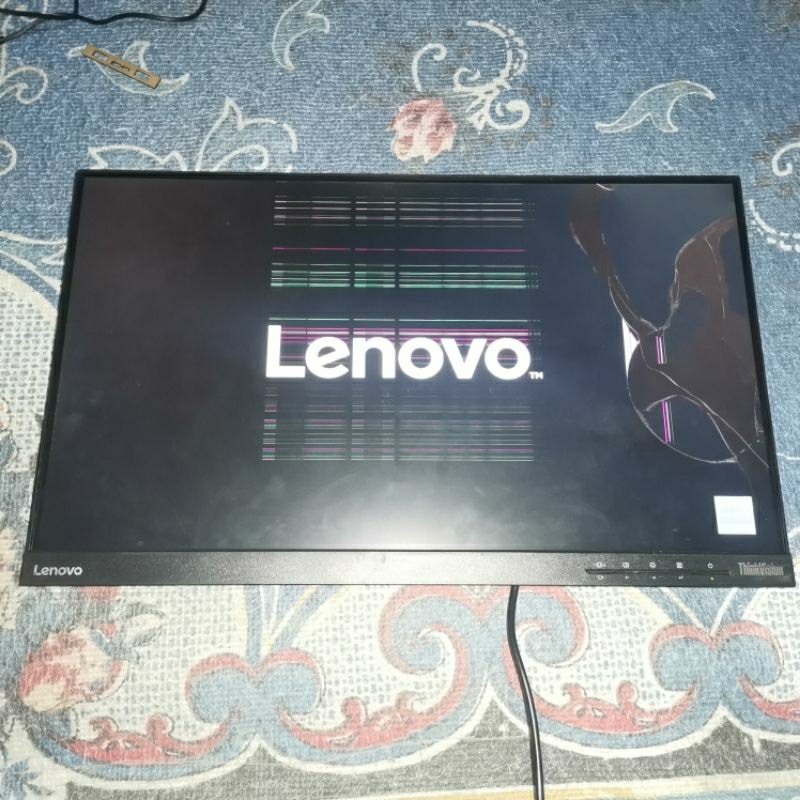 Jual Monitor Lenovo ThinkVision T23i Pecah LCD Mesin Normal Tanpa Kaki ...