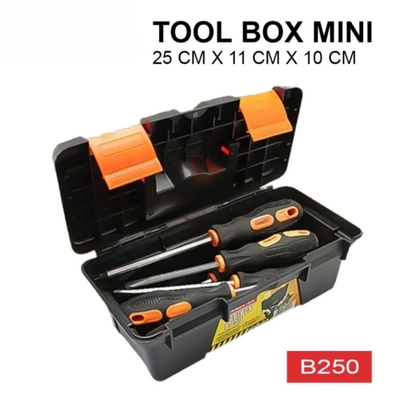 Jual TOOLBOX KECIL B250 UKURAN PANJANG 25 CM, LEBAR 12 CM, TINGGI 10 CM ...