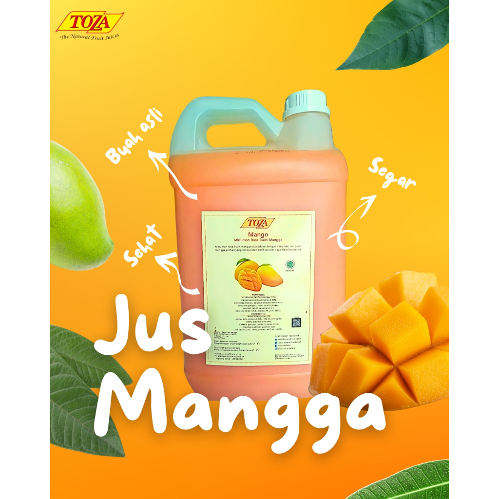 Jual Toza Juice - Jus Buah Asli 100% Sari Buah Mangga Ukuran 5 Liter ...