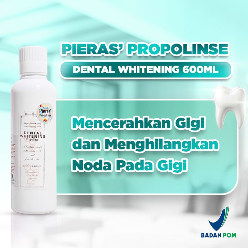 Jual Pieras Propolinse Dental Whitening Mouthwash 600mL Obat Kumur ...