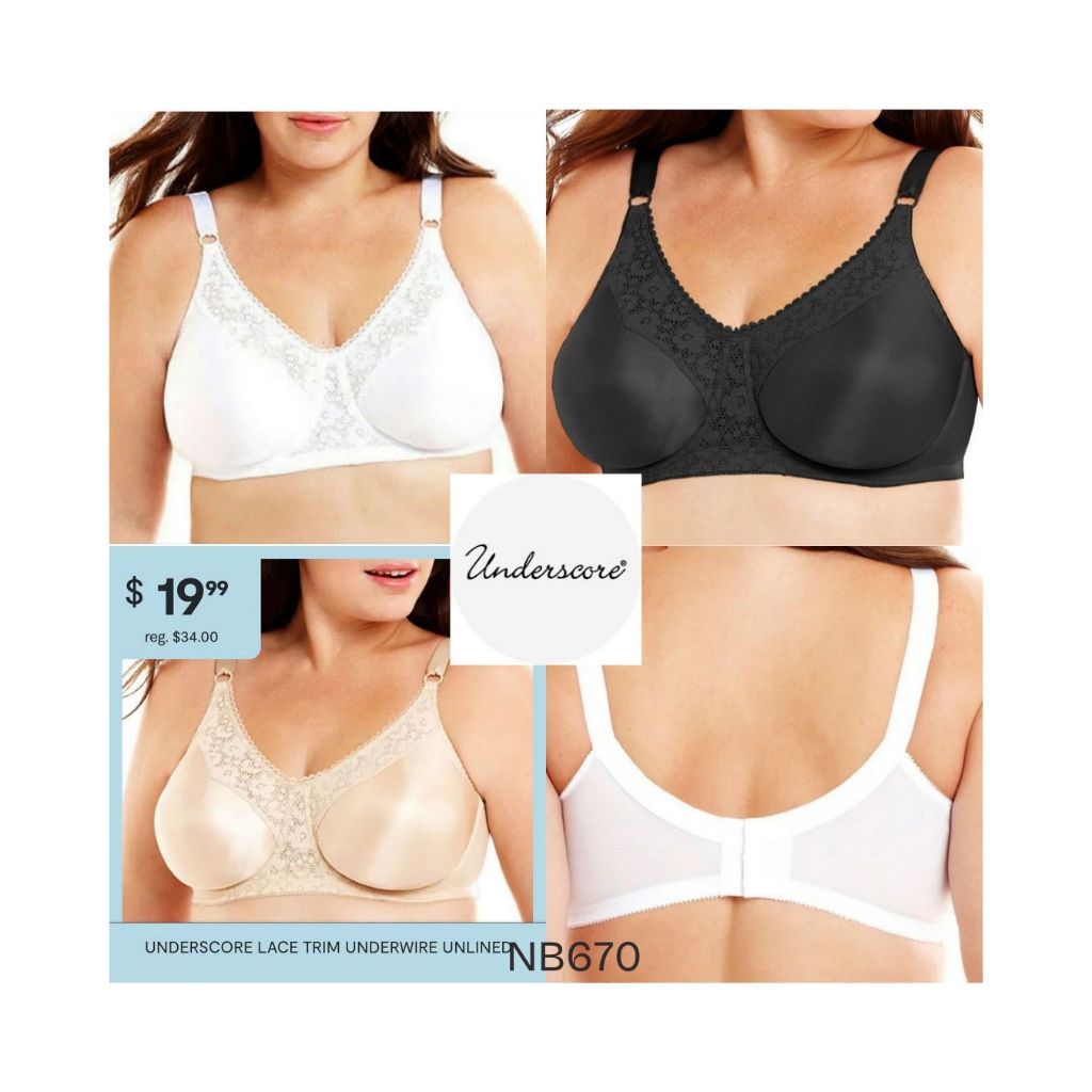 Jual Bra Wanita Kawat Tanpa Busa Full Cup Big Size 38C s/d 42D UNDERSCORE Mix Lace Non Padded ...