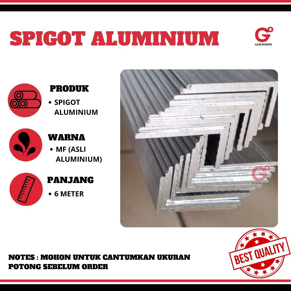 Jual SPIGOT ALUMINIUM UK 14 X 27mm PJNG 6 METER TEBAL 1,4mm FREE POTONG ...