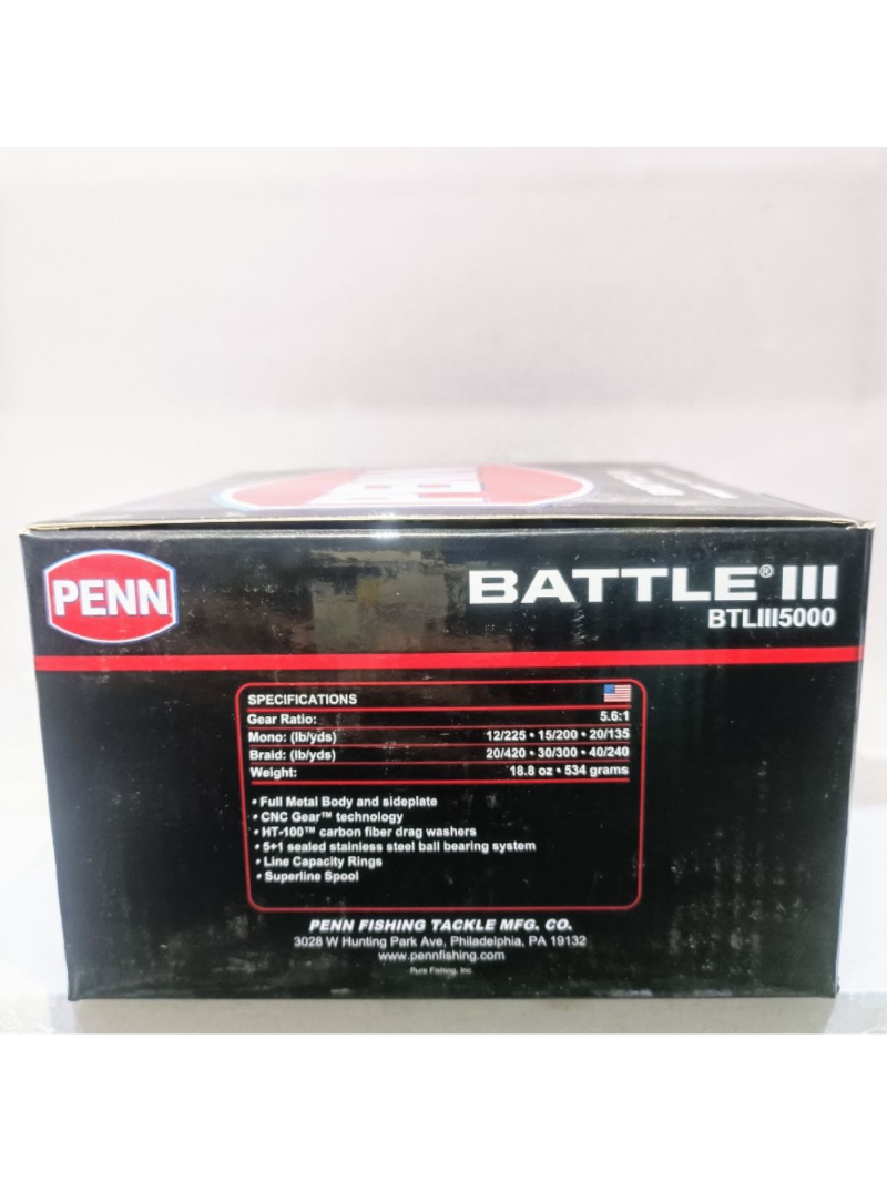 Jual Reel Penn Battle III Full Mettal Body 1000-2500-3000-4000-5000 ...