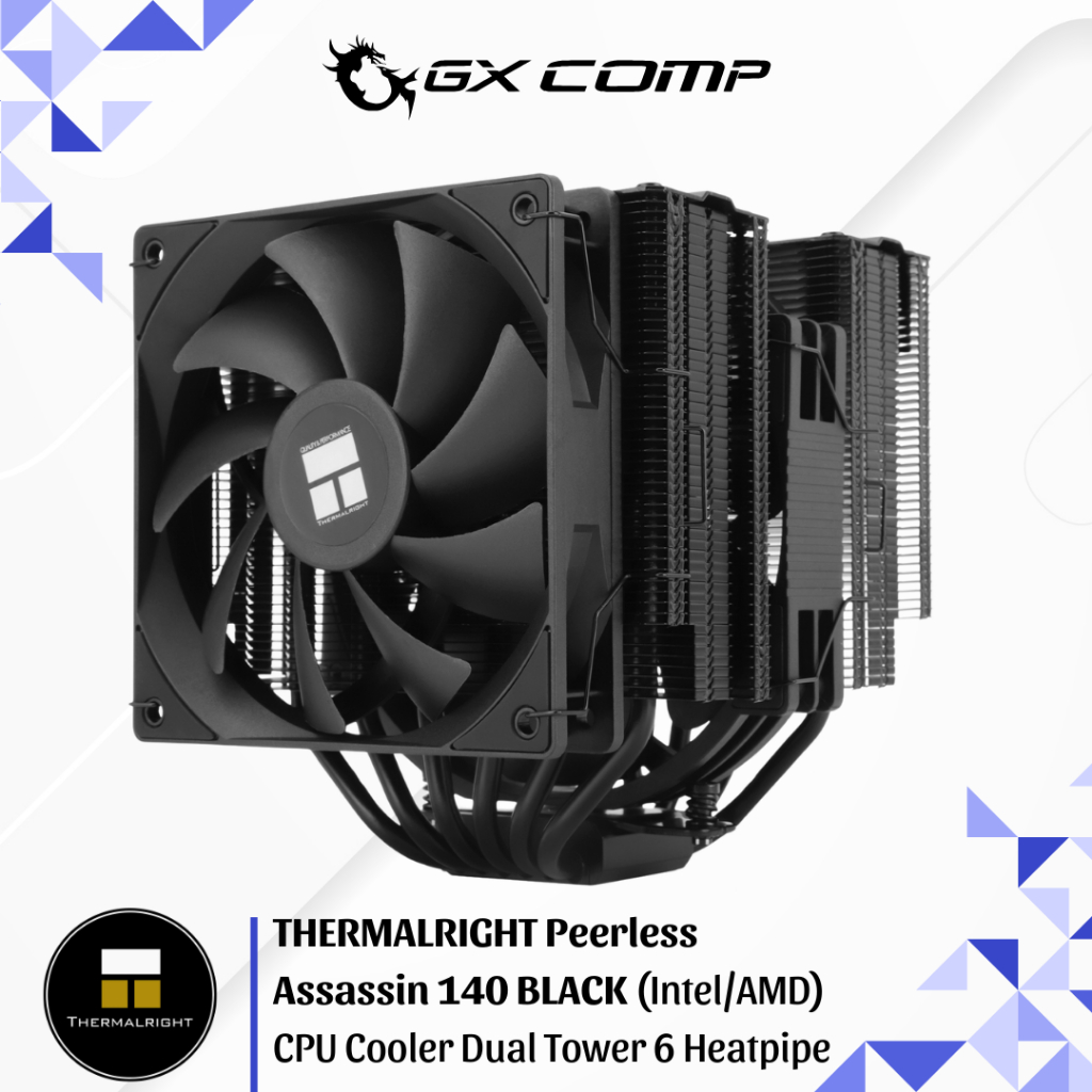 Jual THERMALRIGHT Peerless Assassin 140 BLACK CPU | Cooler Dual Tower 6 ...