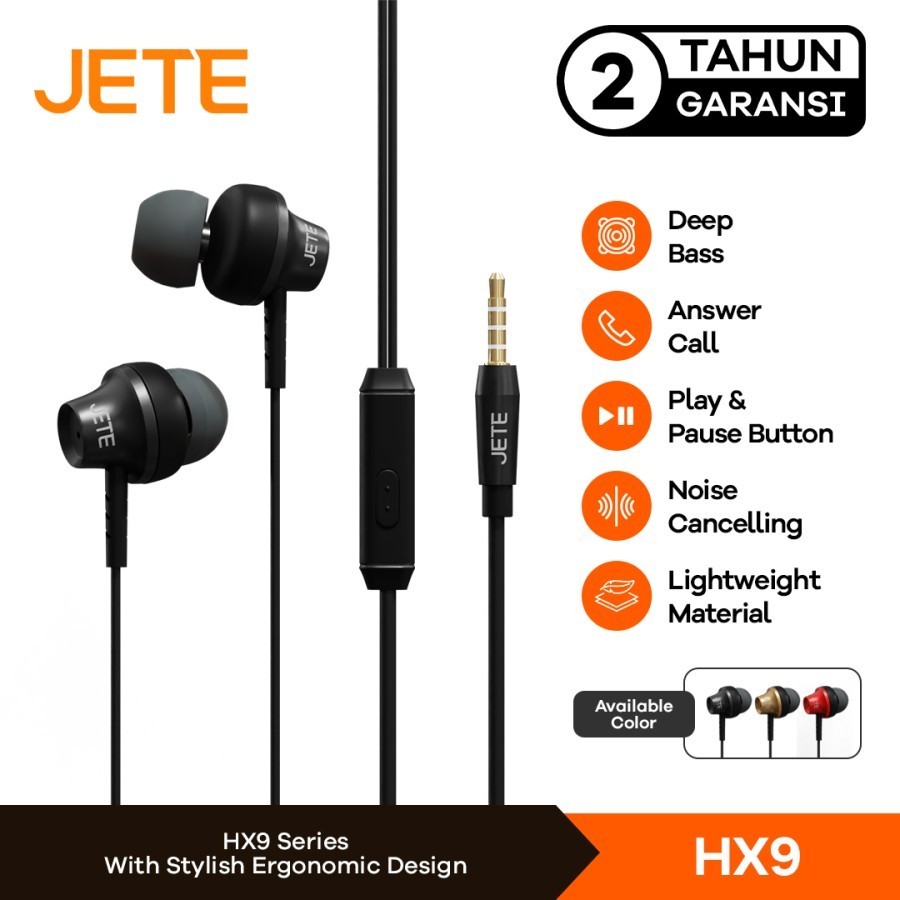 Jual JETE HX9 Headset - Momentum Earphone - Handsfree Super Bass ...