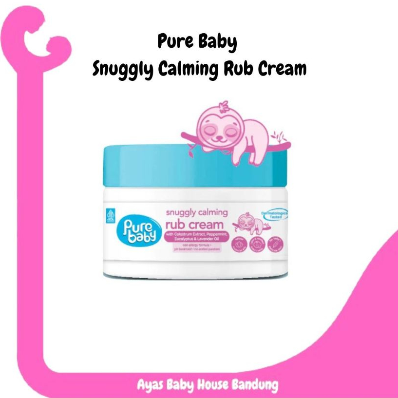 Jual Pure Baby Snuggly Calming Rub Cream Eucalyptus Oil & Colostrum ...