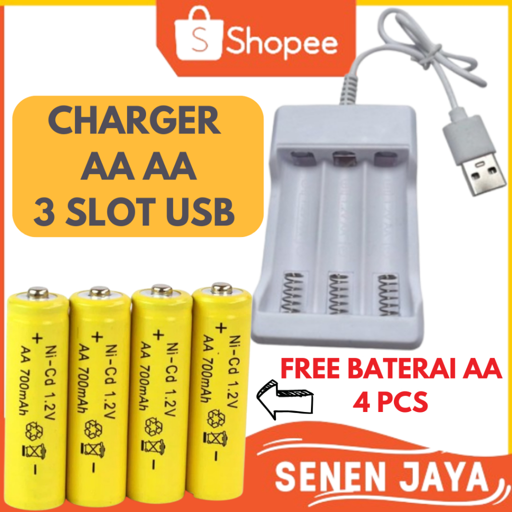 Jual BONUS CHARGER!! Baterai AA A2 Cas Rechargeable Charger Charge Chas ...