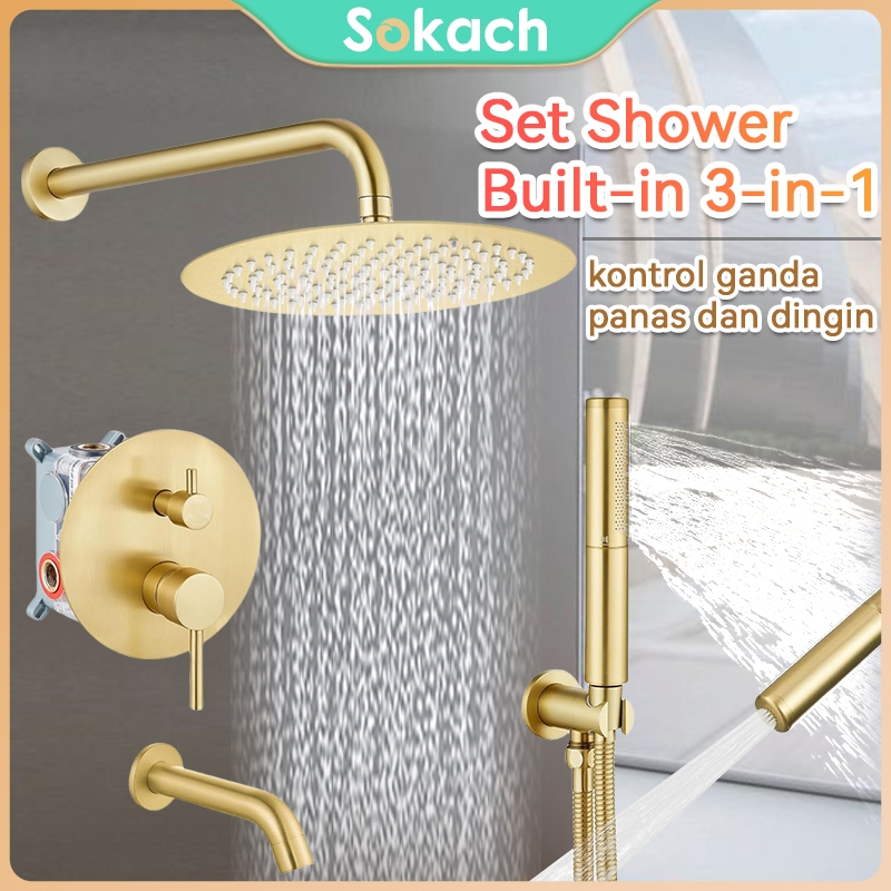 Jual ⚡Garansi 3 tahun⚡Shower Kamar Mandi Satu Set/Tertanam Concealed Shower Set/Dipasang Di ...