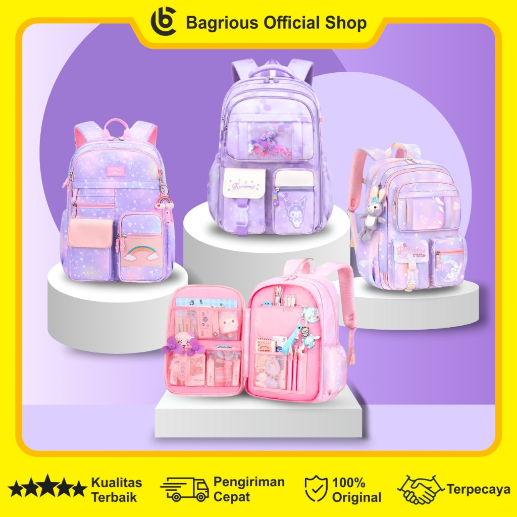 Jual Tas Sekolah Anak Perempuan Tas Ransel Sekolah Wanita Import Tas Sekolah Cewek SD SMP SMA ...