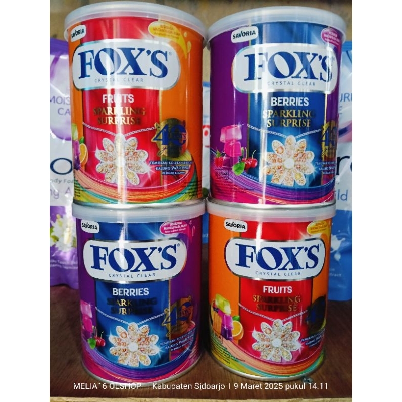 Jual permen fox's fruits/berries kaleng berat 170gr | Shopee Indonesia
