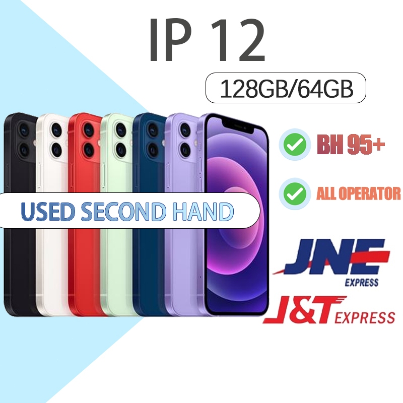 Jual IP 12 128GB/64GB SECOND MULUS GOOD CONDITIONS NO RECOND FULLSET BH 95+ | Shopee Indonesia