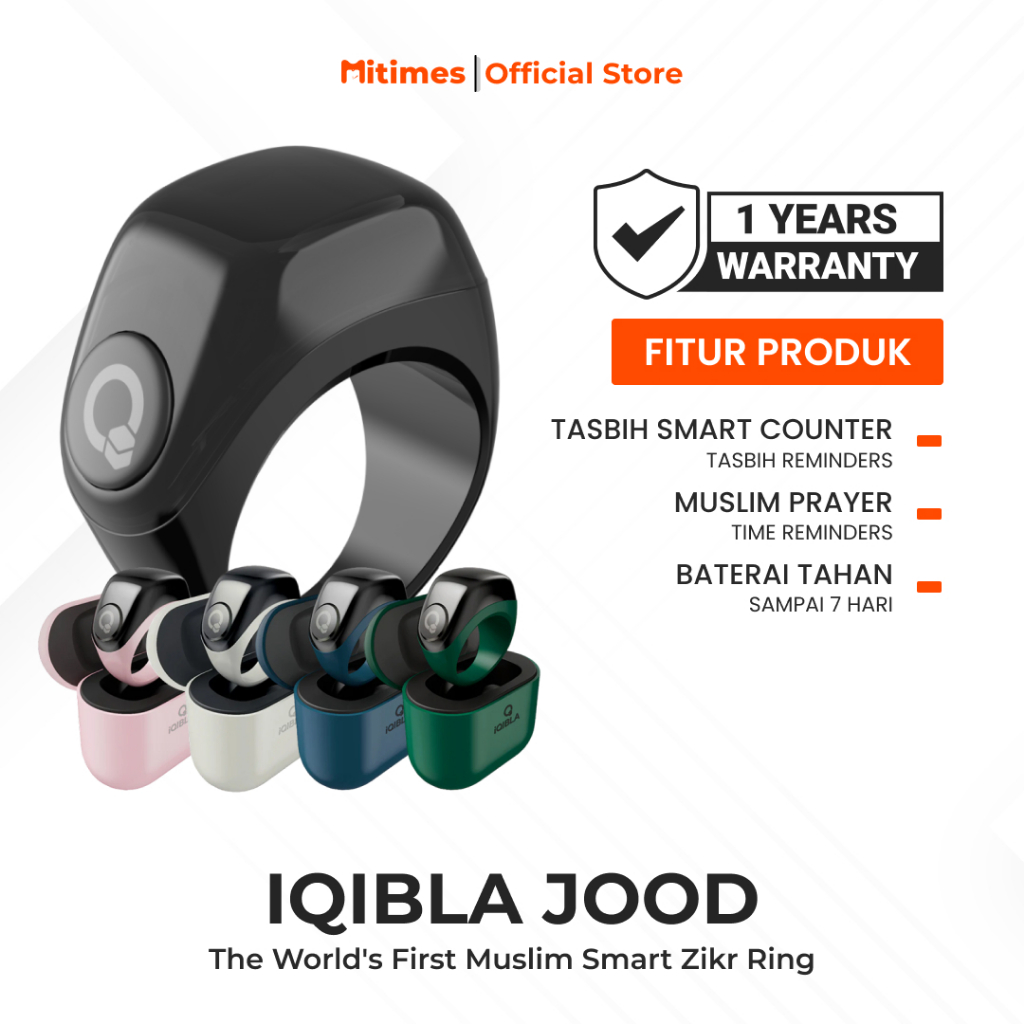 Jual iQibla Zikr Ring Jood J01 | Tasbih Digital | Cincin Tasbih Digital ...