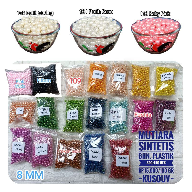 Jual Mutiara Sintetis/Mutsin/Mutiara Ringan/Mutiara Berat/Mutiara ...
