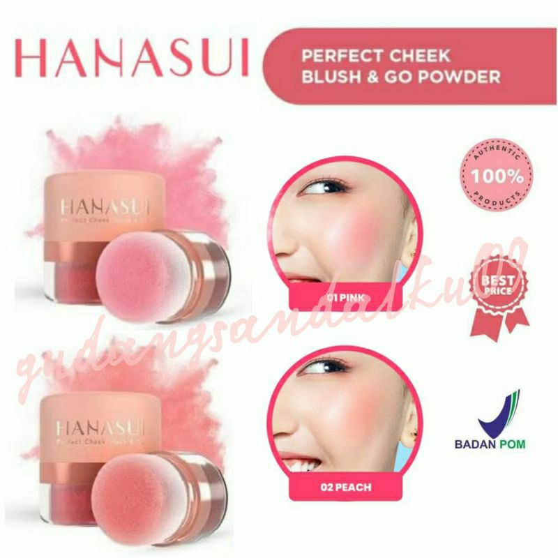 Jual [ORI] Hanasui Perfect Cheek Blush & Go Powder Wajah Tampak Lebih ...