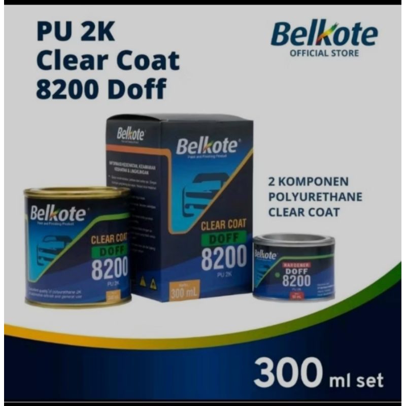 Jual Clear - Pernis Belkote PU 2K 8200 GLOSS DAN DOFF 240 plus 60 ml ...
