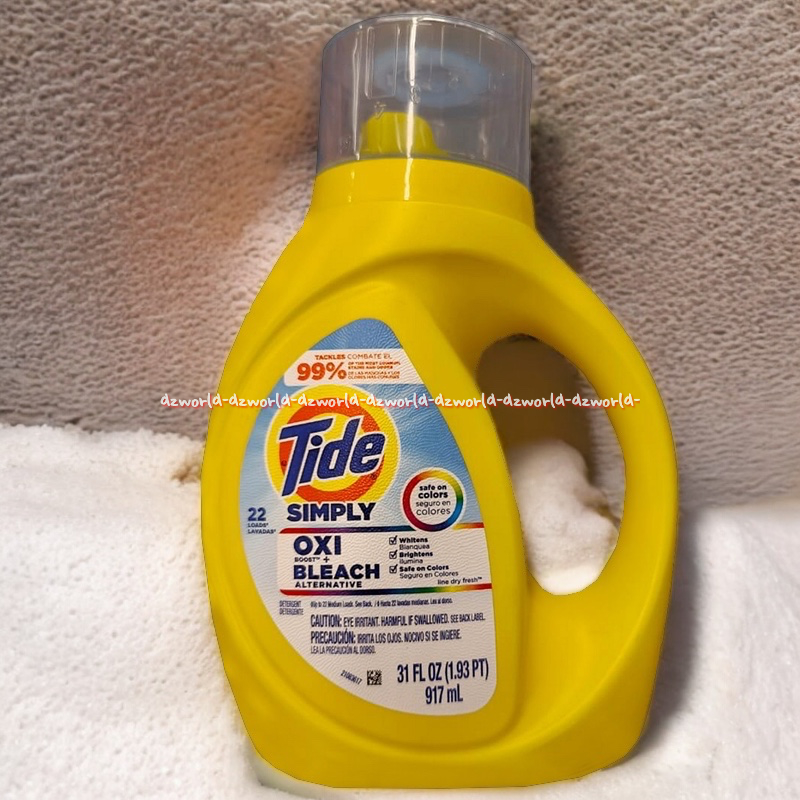 Jual Tide Simply 917ml Oxi Bleach Detergent Cair Liquid Mengatasi Bau ...
