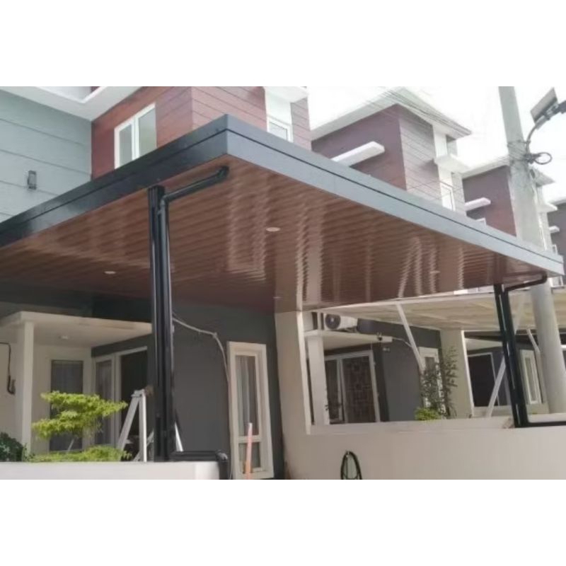 Jual pemasangan kanopy baja ringan atap alderon Rs berikut plvon pvc ...