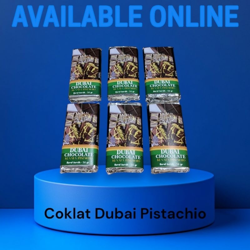 Jual Coklat Dubai Pistachio Kunafa 50 g | Shopee Indonesia