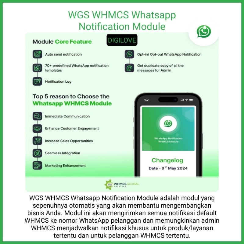 Jual WGS WHMCS Whatsapp Notification Module | Shopee Indonesia