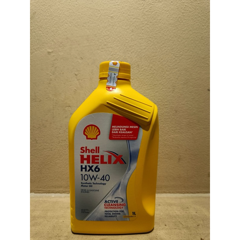 Jual OLI MESIN SHELL HELIX HX6 10W-40 SYNTHETIC TECHNOLOGY 1LTR ...