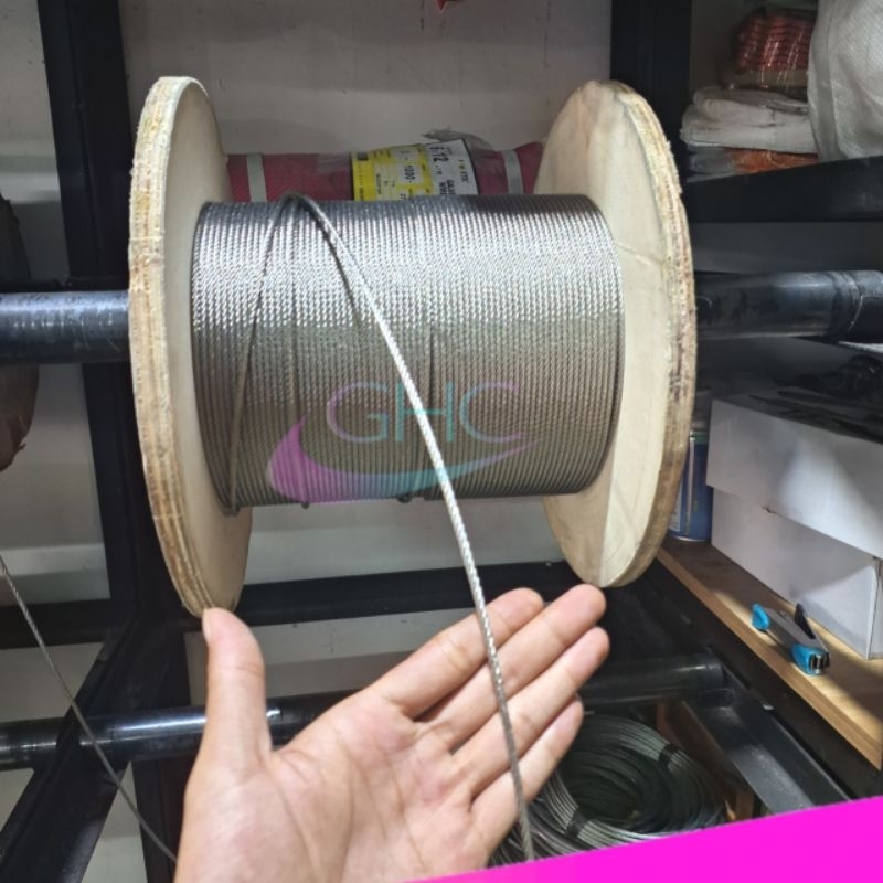 Jual Seling Stainless 1.5mm Kawat Sling Stainless Tali Sling Kabel Seling Stainles Steel ...