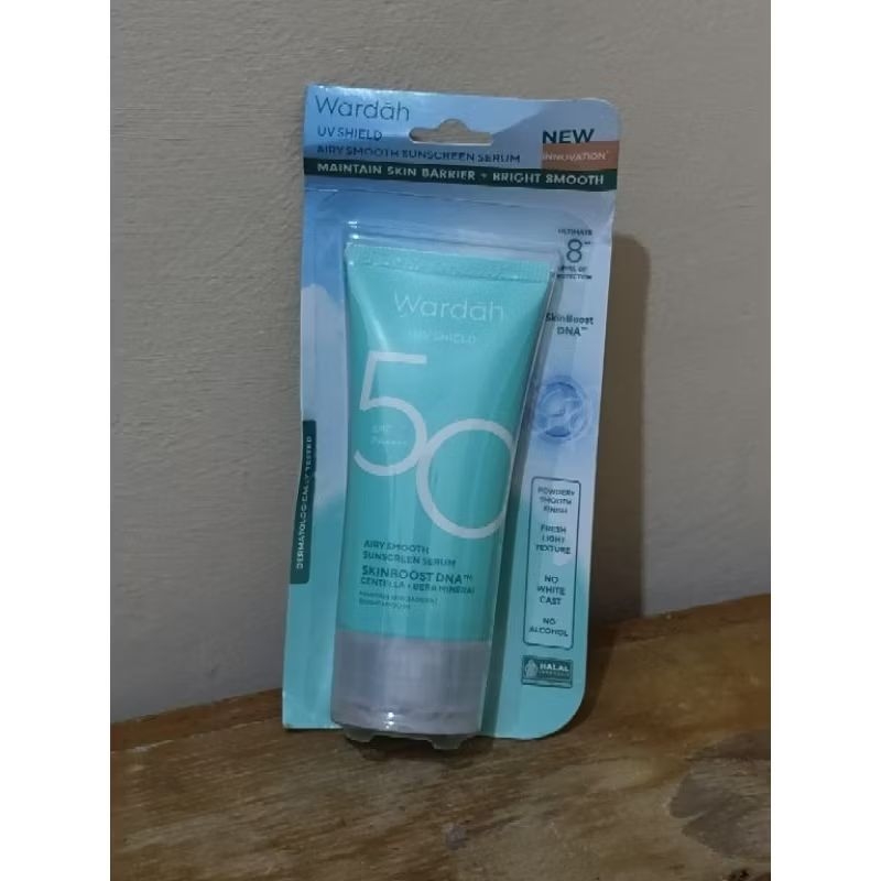Jual Wardah UV Shield Airy Smooth Sunscreen Serum SPF 50 PA++++ 25Ml ...