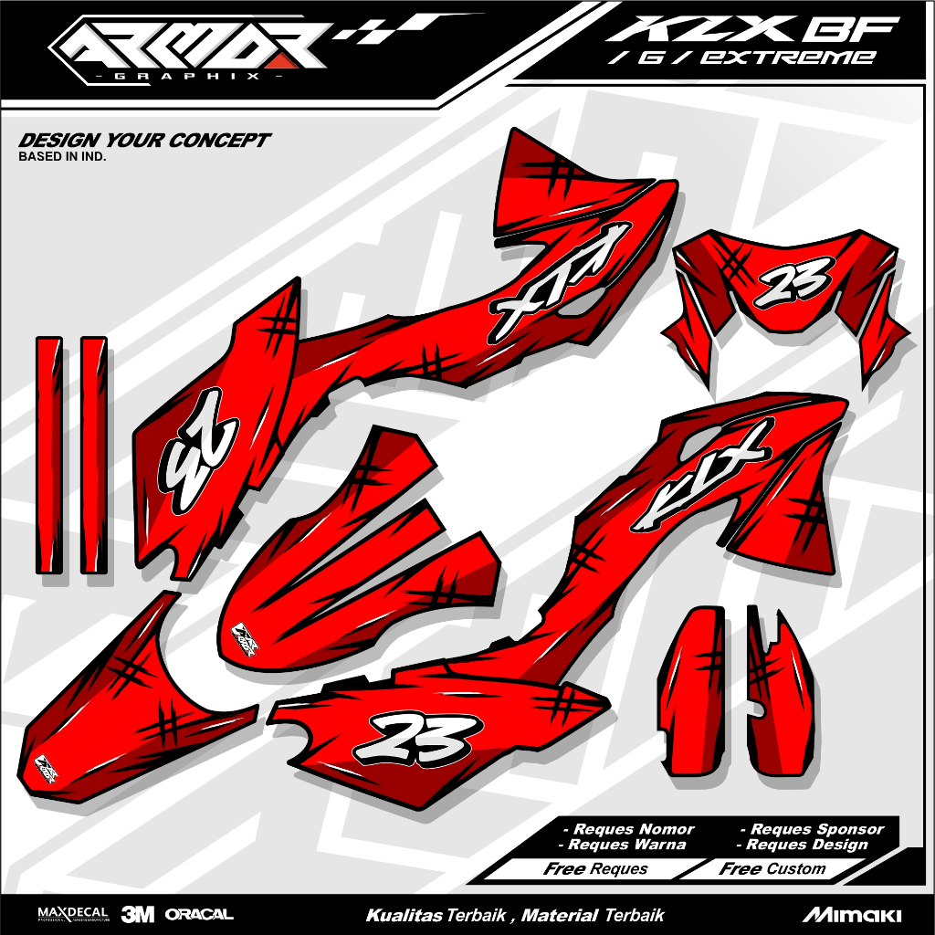 Jual Decal Stiker KLX BF 150 Premium Full Body - Sticker Dekal Motor ...