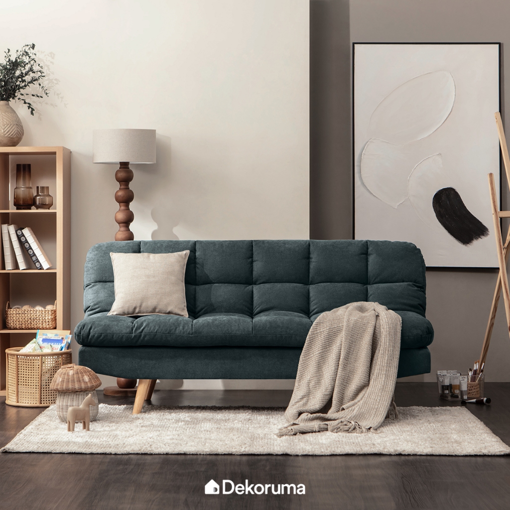 Jual Dekoruma TENDO Sofa Bed 3 Dudukan - Hijau FREE Karpet NAKANO ...