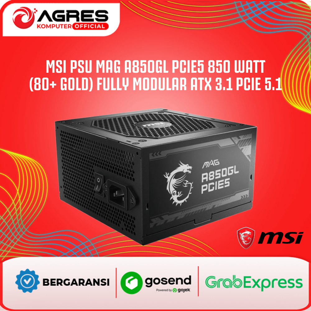 Jual MSI PSU POWER SUPPLY MAG A850GL PCIE5 850W (80+ GOLD) FULLY ...