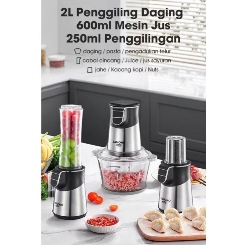 Jual SAMONO MAGIC CHOPPER 5in1 multi food chooper low watt | Shopee ...