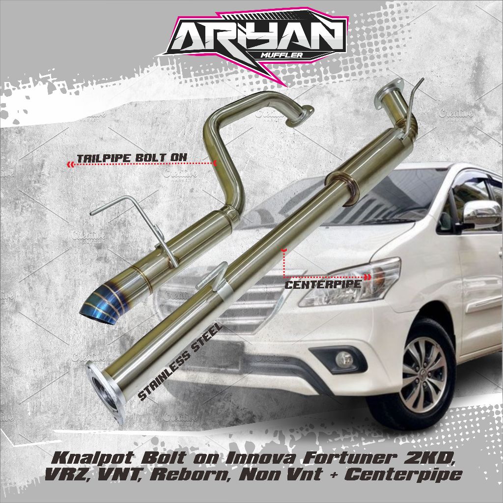 Jual Knalpot Bolt on Innova Fortuner 2KD, VRZ, VNT, Reborn, Non Vnt ...