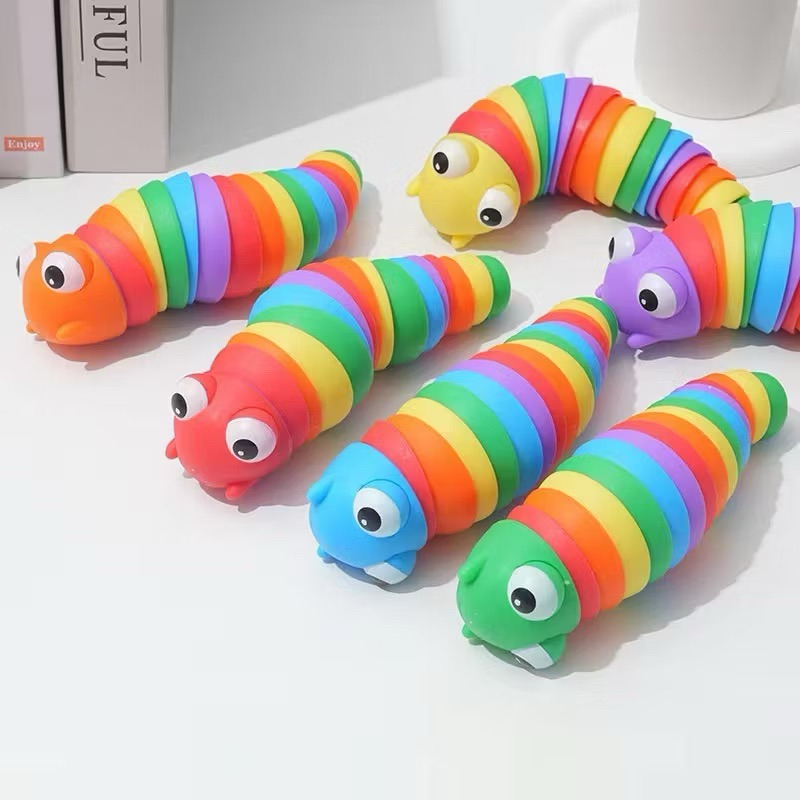 Jual Mainan caterpillar fidget ulat Siput slug toys Ulat sensory play ...
