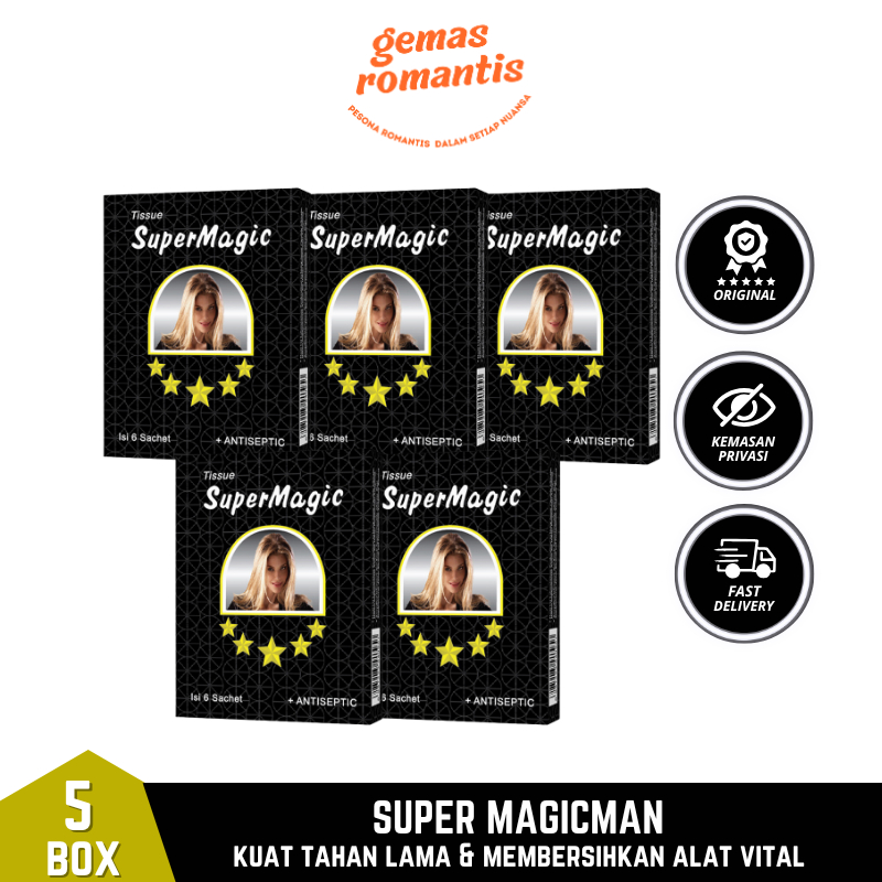 Jual Tisu Super Magic Man Original isi 5 box ( 1 box isi 6 sachet ...