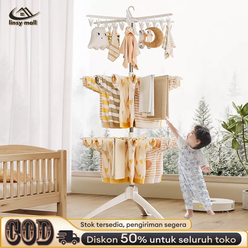 Jual Jemuran Murah Menara 3 Tingkat Stainless Jemuran Baju Bayi Lipat ...