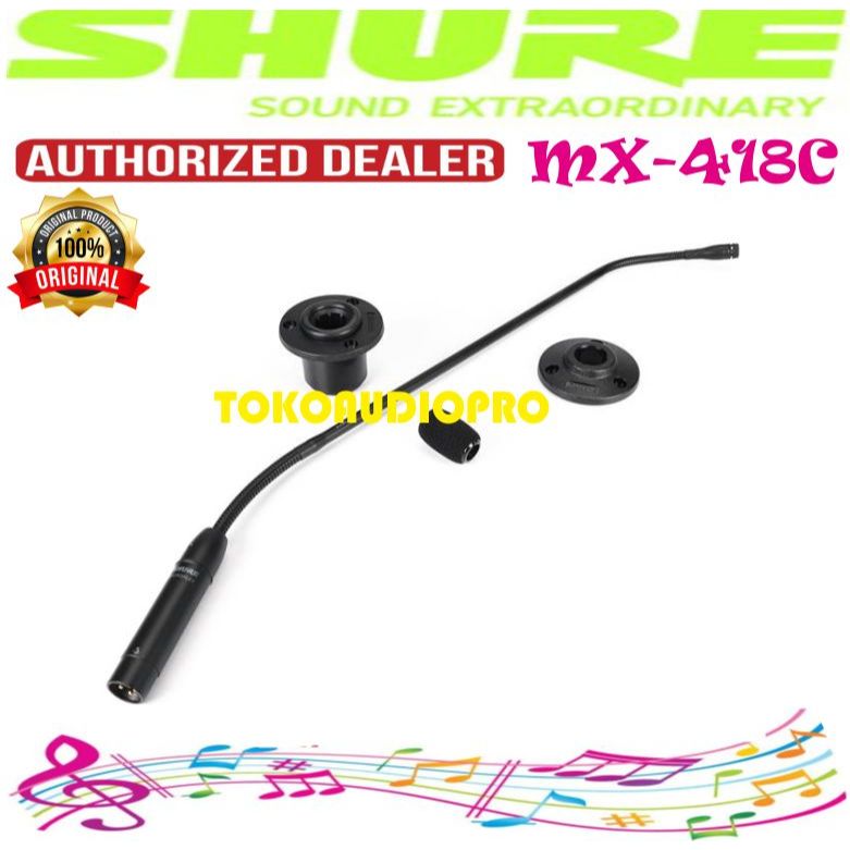 Jual Mic Shure MX418C 18 inch Cardioid Gooseneck Microphone with Preamp Shure MX-418C | Shopee ...