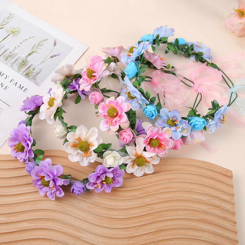 Jual Mahkota Bunga Karangan Mawar Mode Ikat Kepala Flower Crown ...