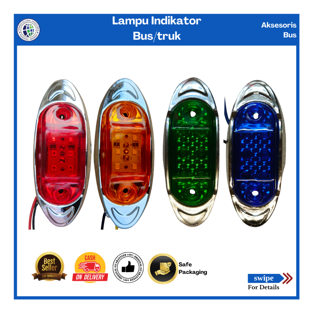 Jual Lampu Marker Body Samping truck/lampu indikator bak truck/Lampu Variasi Truk Bus Led DNY ...