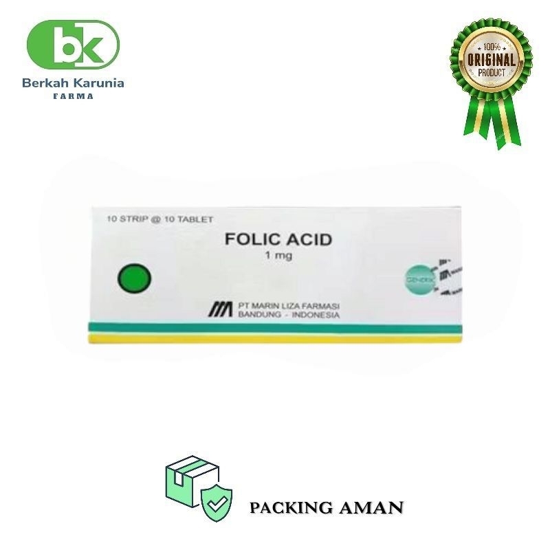 Jual Folic Acid (Asam Folat) 1mg PT Marin perbox | Shopee Indonesia